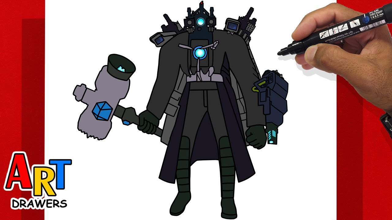 How To Draw Titan Cameraman Skibidi Toilet 50 Upgraded 50 Off