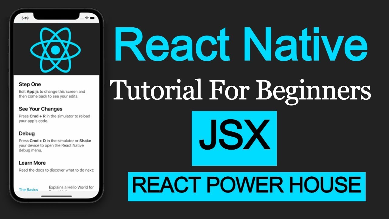 React Native Tutorial 6 Jsx Javascript Extension Youtube