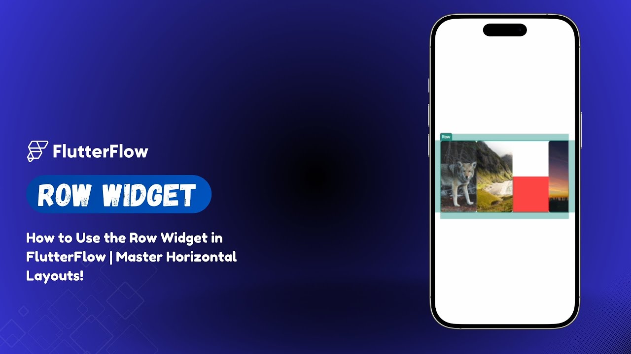 How To Use The Row Widget In Flutterflow Master Horizontal Layouts