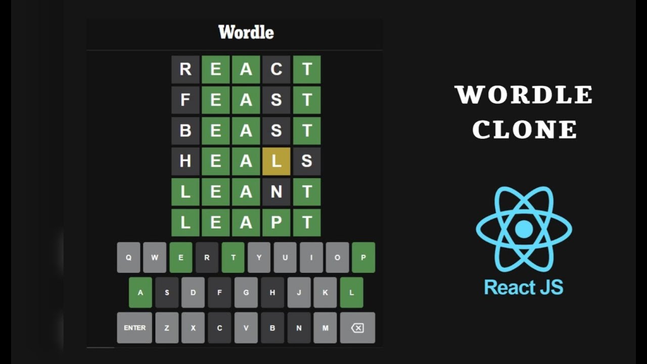 Wordle Clone Using Reactjs Youtube