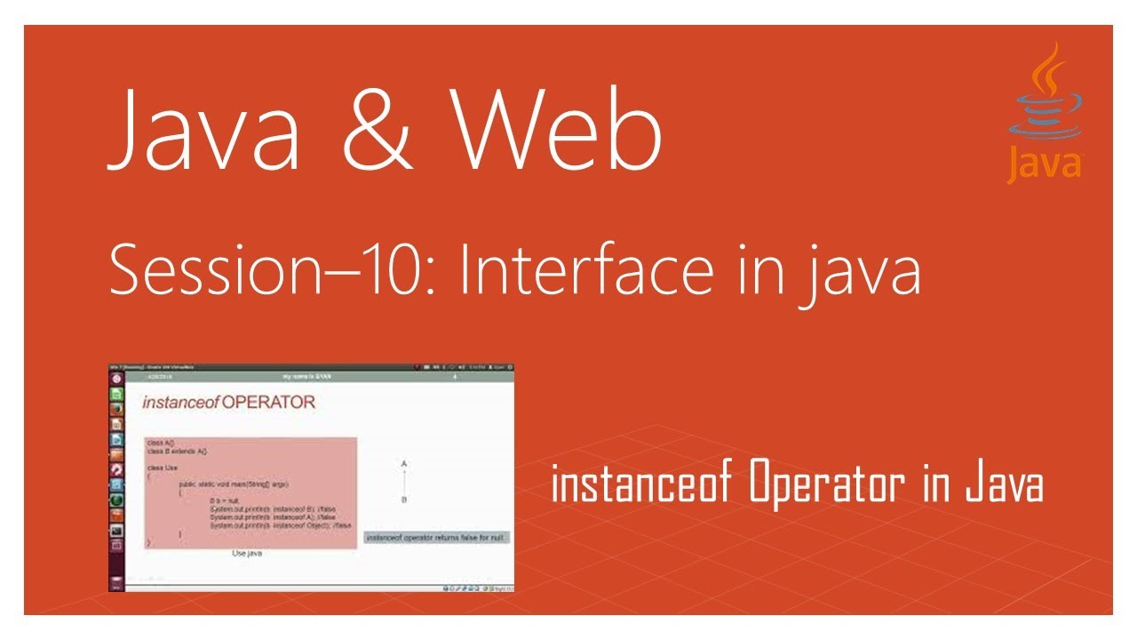 Instanceof Operator In Java Youtube