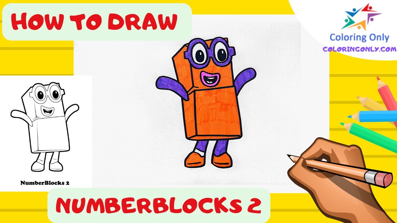 Numberblocks Number Two How To Draw And Colour Numberblocks 2 Dr β Bilarasa Numberblocks Number Two How To Draw And Colour Numberblocks 2 Dr β Bilarasa