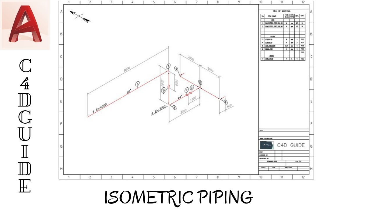 Autocad Tutorial Cara Membuat Isometric Piping Dan Material Take Off