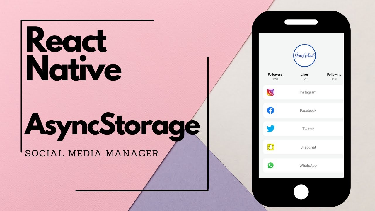 React Native Tutorial Asyncstorage 2022 Youtube