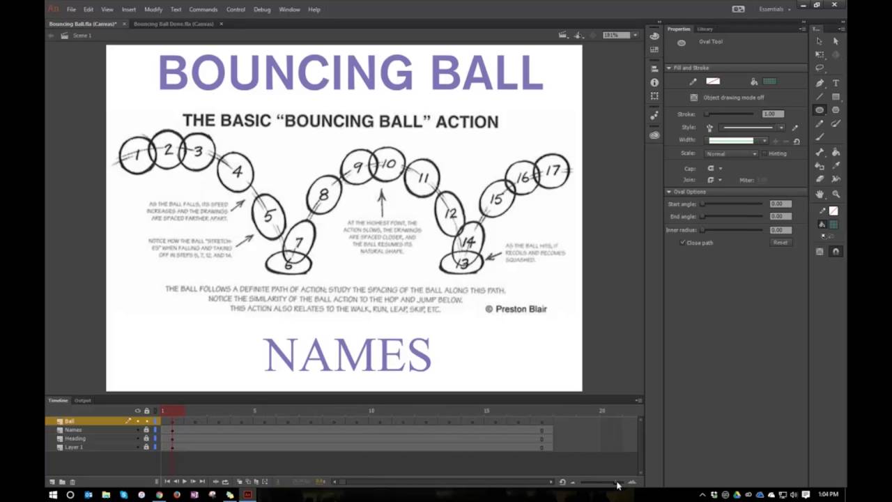 Bouncing Ball Animation How To Tutorial Adobe Education Exchange