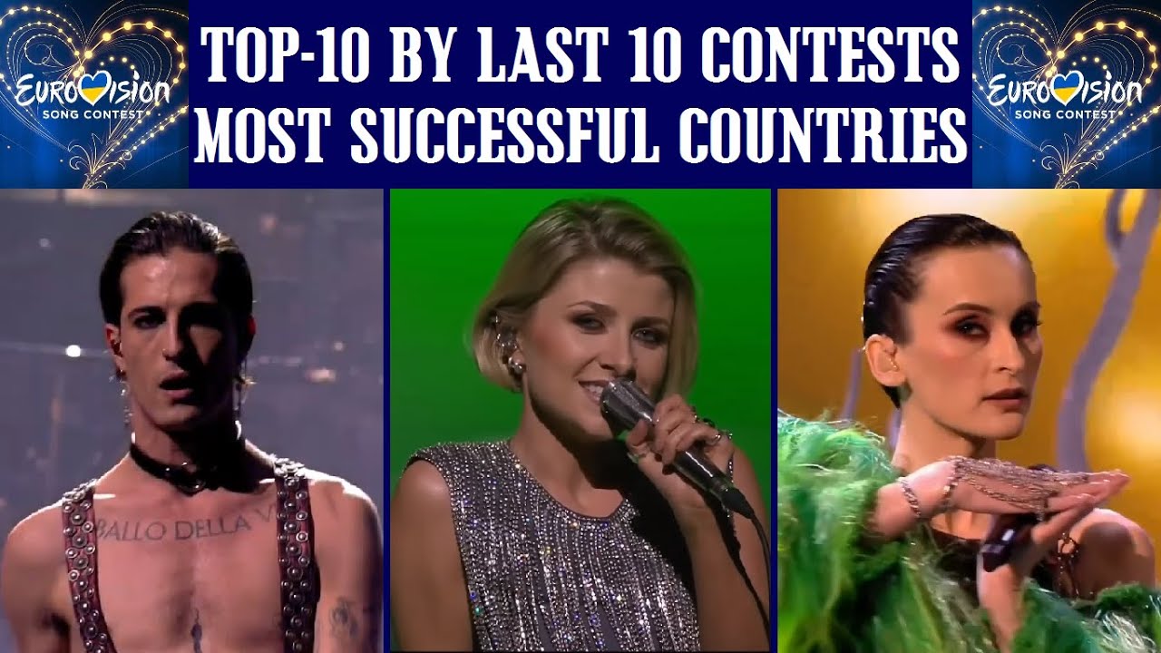Eurovision Most Successful Countries Top 10 By Last 10 Contests 2013