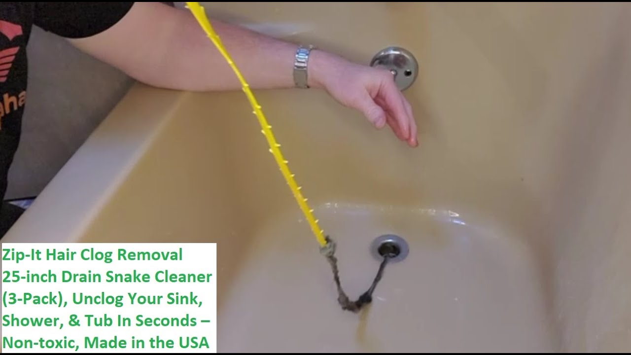 How To Unclog Your Drain In Seconds Zip It Hair Clog Removal 25 Inch