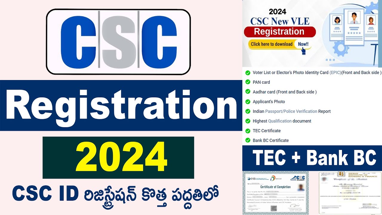 How To Apply Csc Registration New Process 2024 In Telugu Csc Id