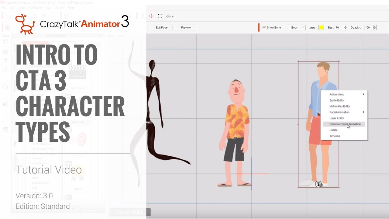 Cartoon Animator 4 Tutorial Intro To Cta Character Types Youtube