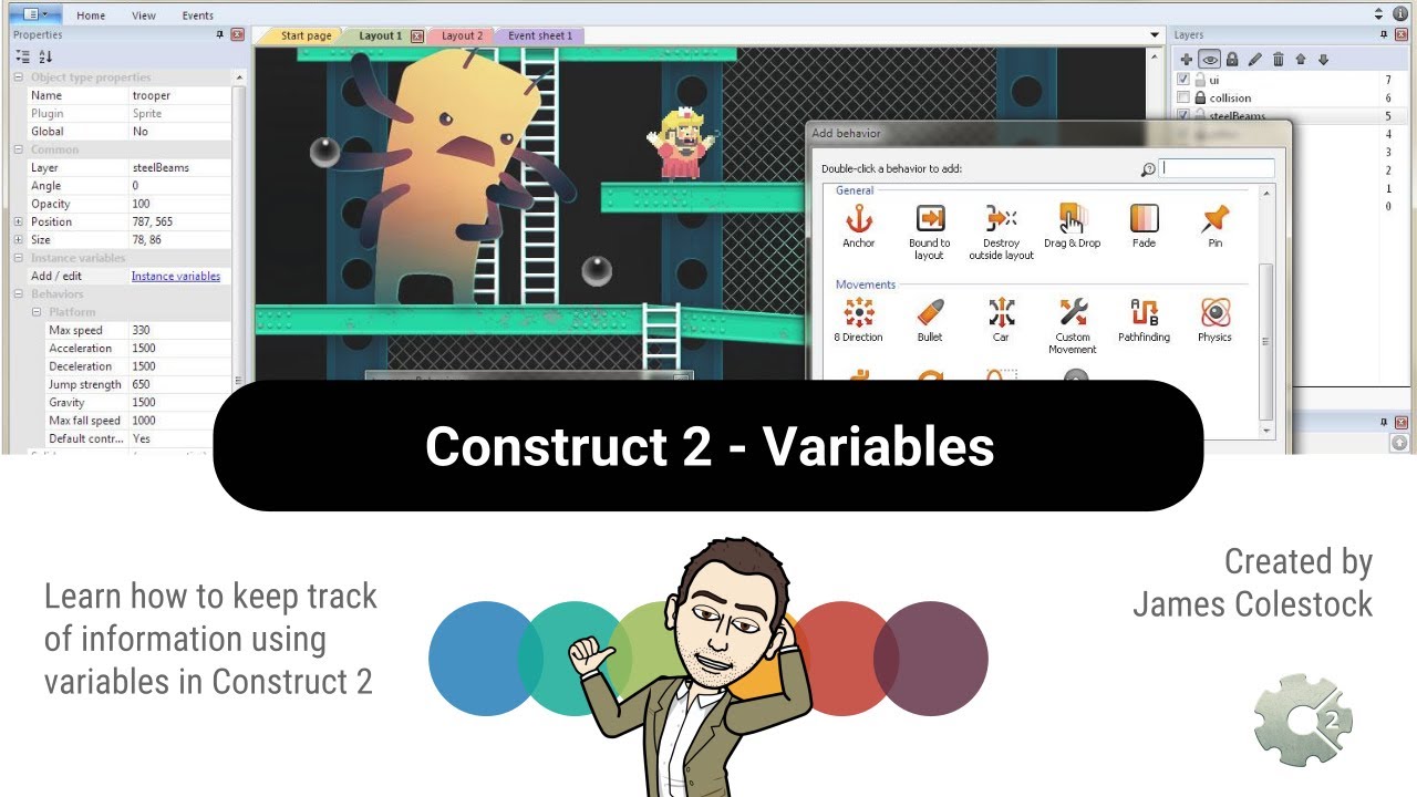 Construct 2 Variables Youtube