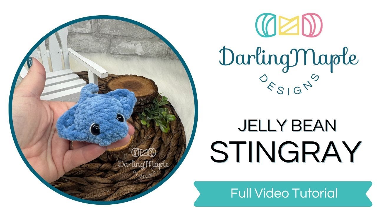 Quick Easy No Sew Crochet Stingray Full Video Tutorial Jelly Bean