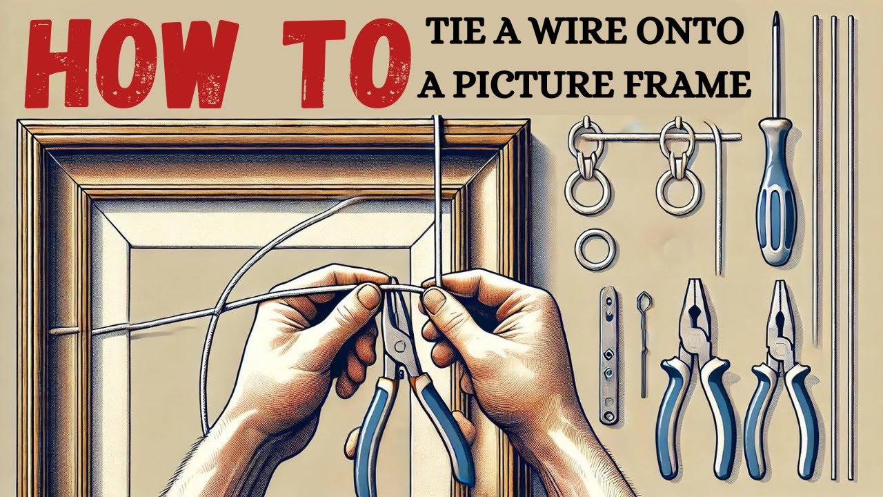 How To Tie A Wire Onto A Picture Frame Cow Hitch Knot Method Youtube