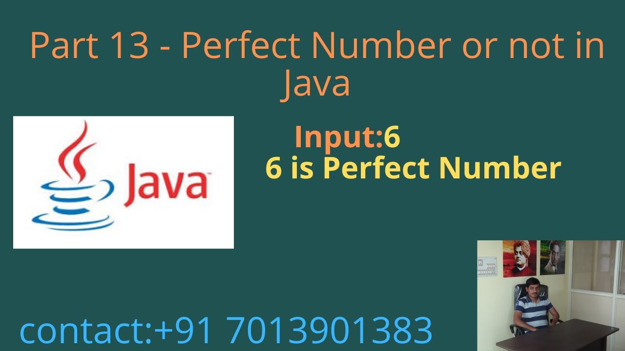 Perfect Number Or Not In Java Part 13 Youtube