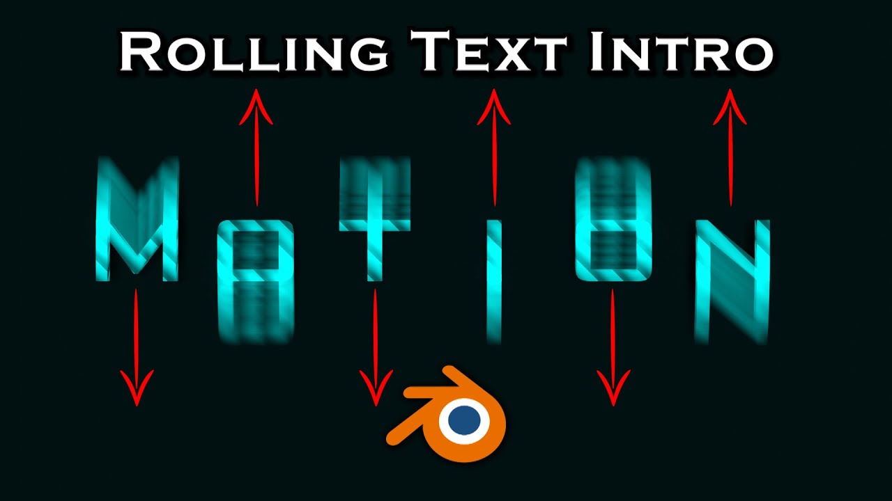 Rolling Text Intro Animation Blender Tutorial Youtube