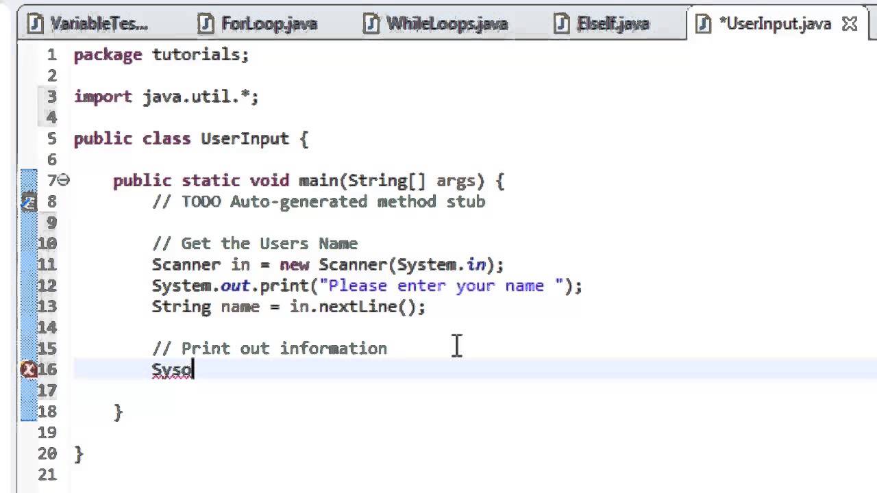 Java Tutorial 7 Get User Input Youtube