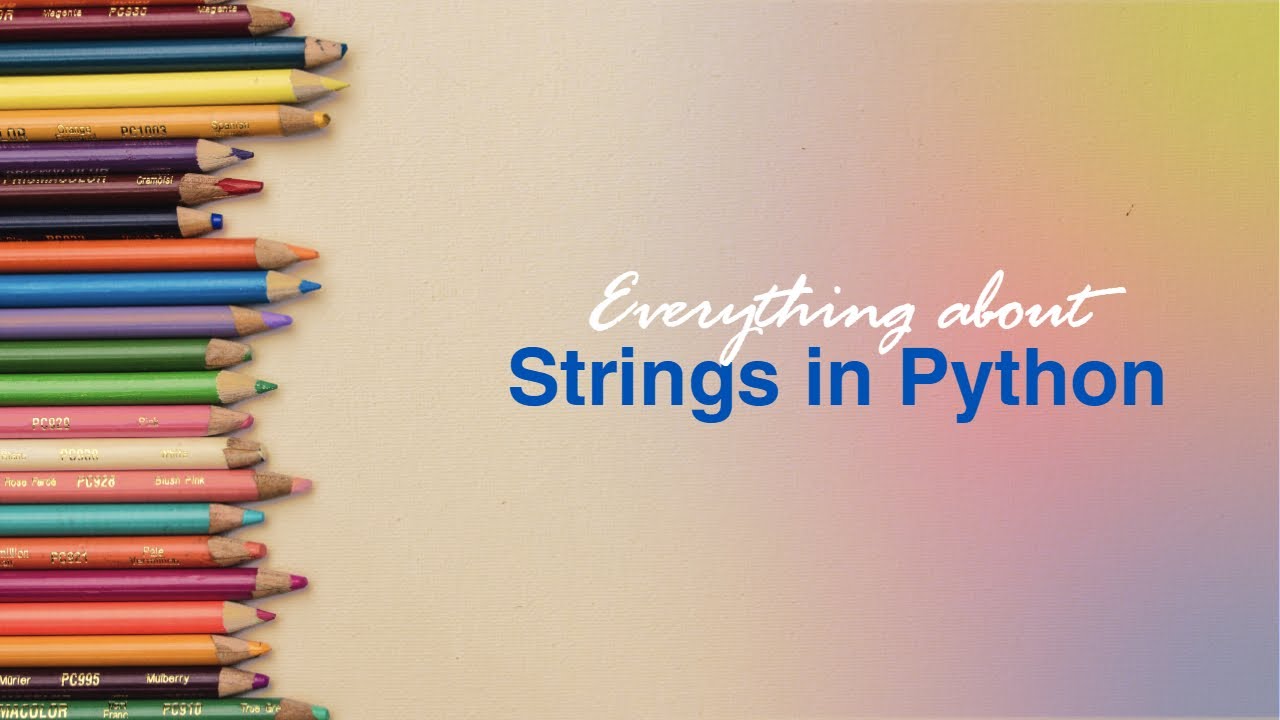 Strings In Python Youtube