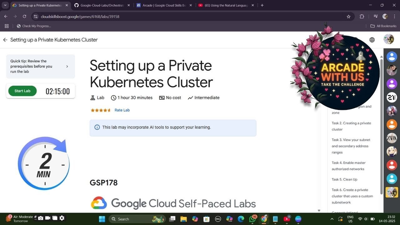 Setting Up A Private Kubernetes Cluster Gsp178 Youtube