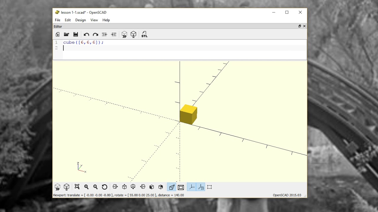 Openscad Programming For Beginners Lesson 01 1 Youtube