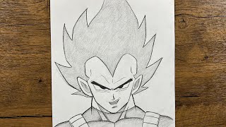 How To Draw Vegeta Vegeta Drawing Step By Step Anime Drawing Easy Mommy