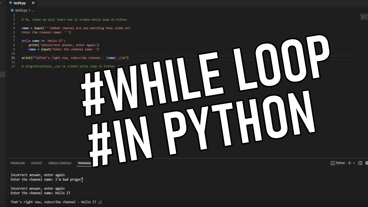 How To Create While Loop In Python Youtube