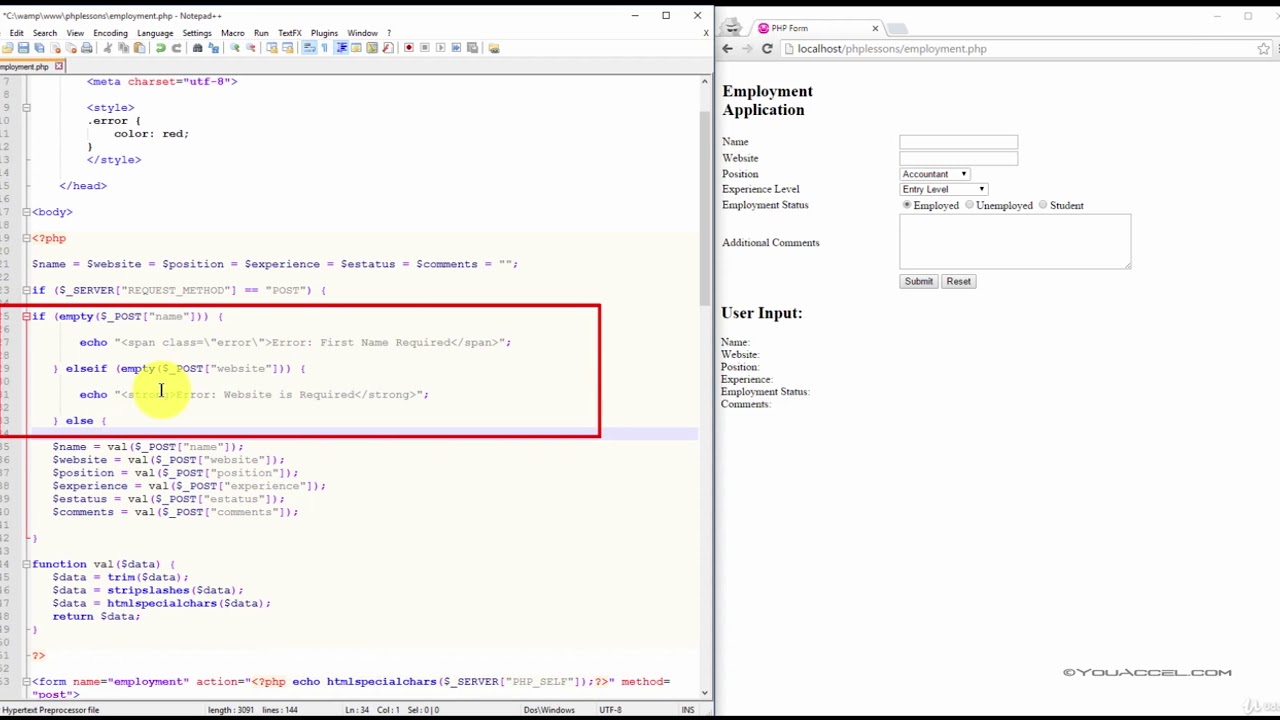 29 Php Form Required Fields Youtube