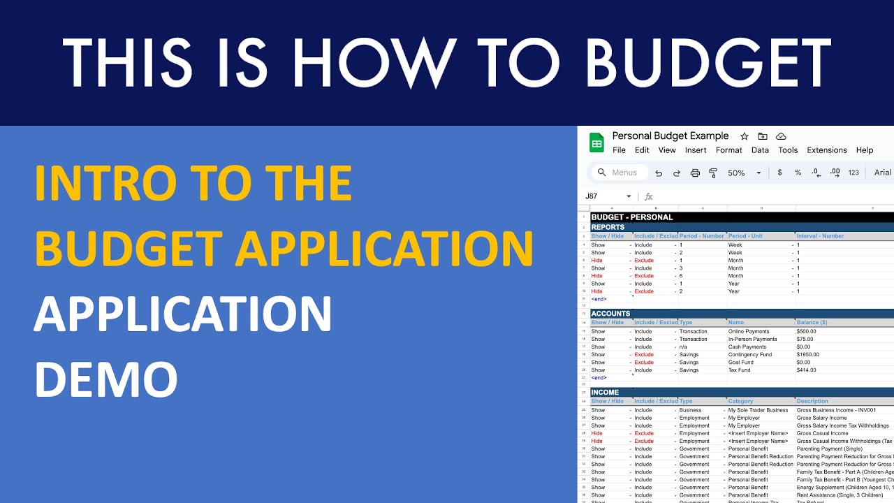 Introduction To The Budget Application Application Demo Youtube