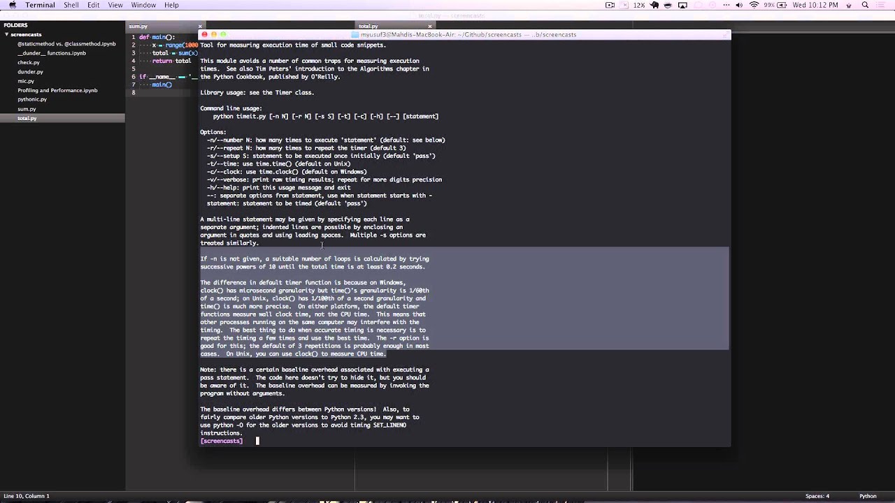 Profiling Python Part 1 Youtube