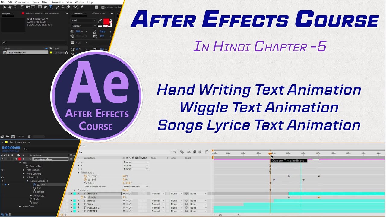 Hand Writing And Song Lyrics Text Animation In After Effects After