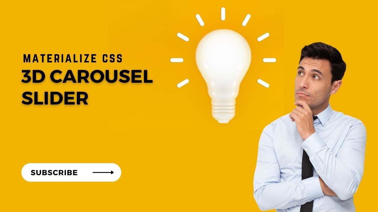 3d Carousel Slider Materialize Css Youtube