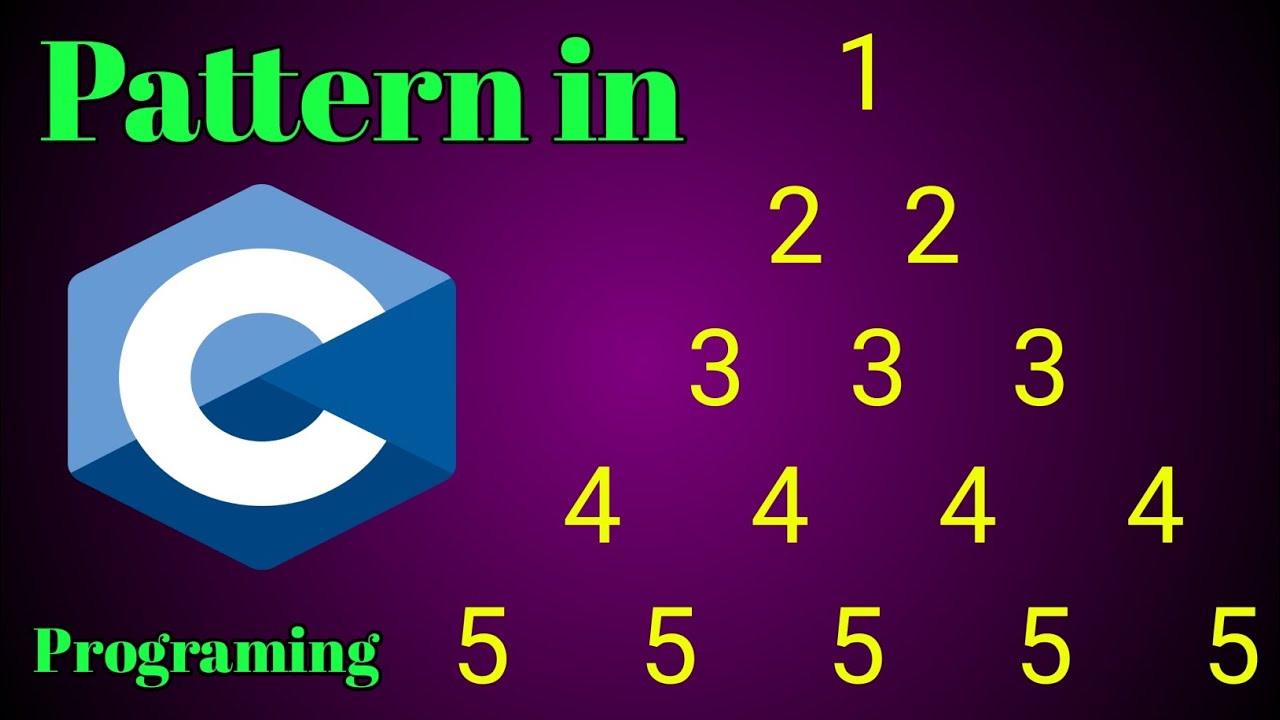 Print Number Pattern In C Programing Pattern In C Youtube
