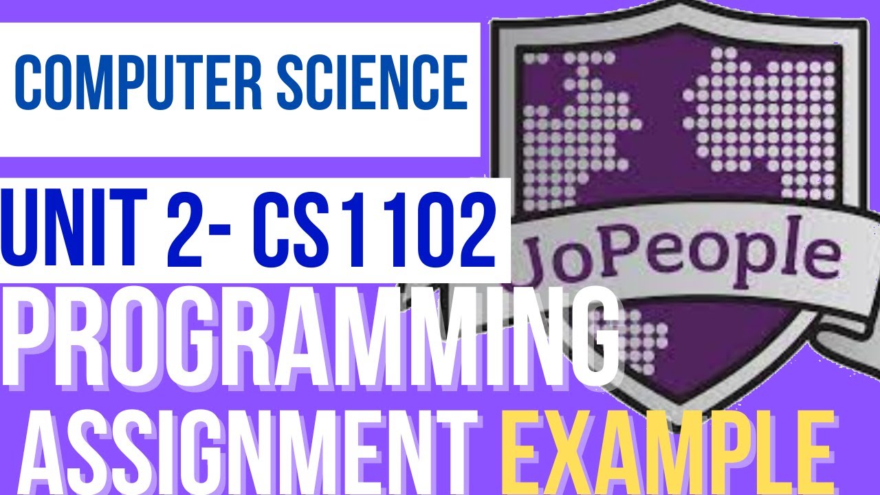 Cs1102 Unit 2 Programming Assignment Quiz Example Youtube