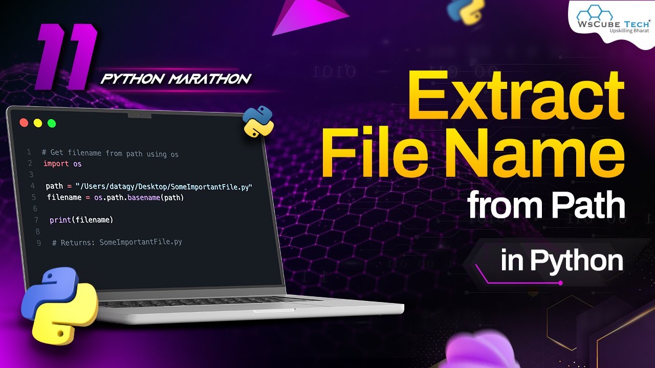How To Get The File Name From The File Path Python Programming
