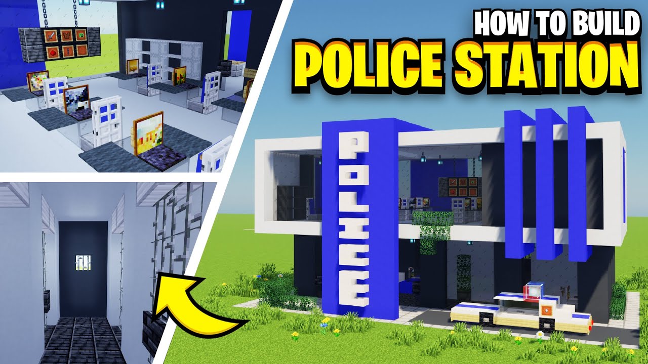 How To Build A Police Station In Minecraft Youtube