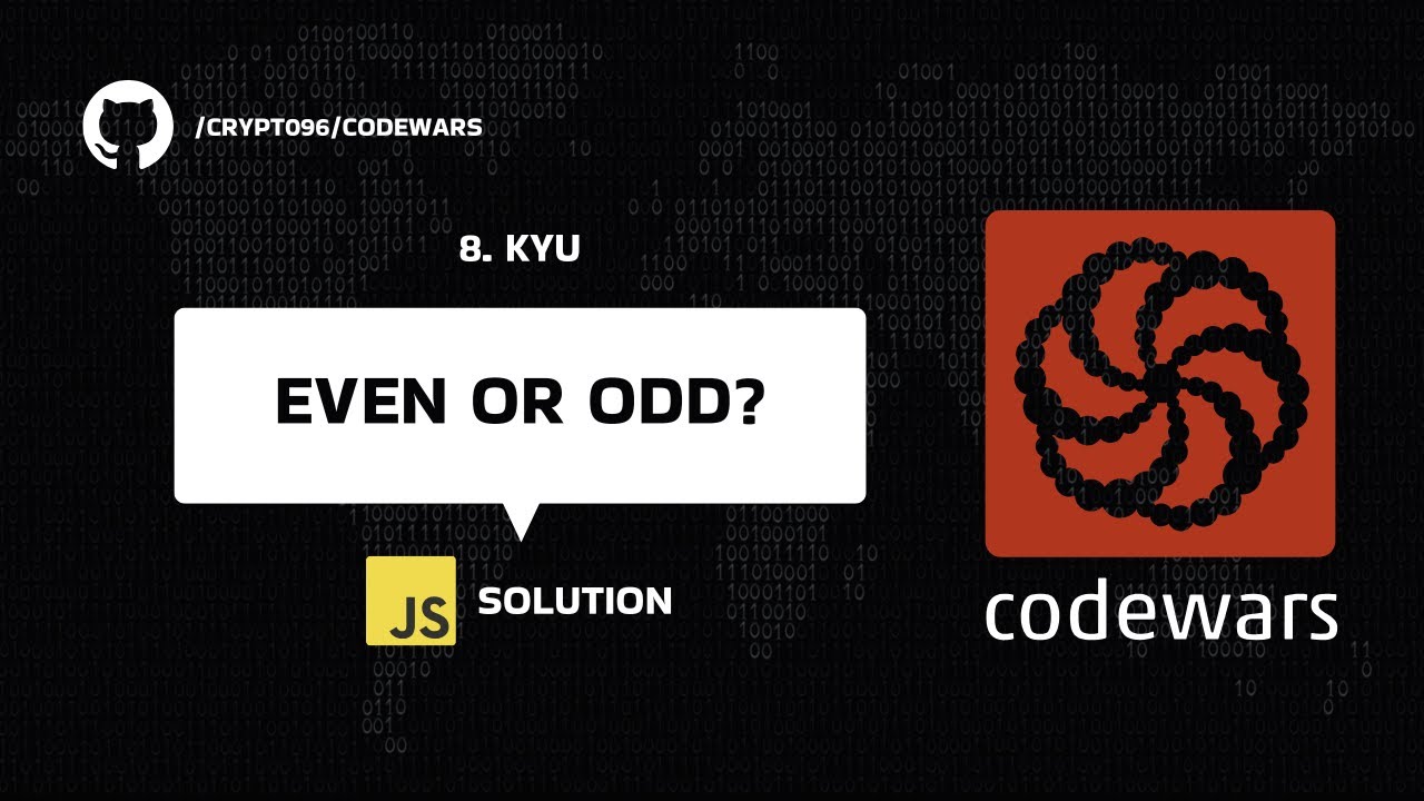 Even Or Odd 8 Kyu Javascript Typescript Solution Codewars Series