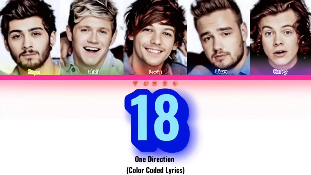 One Direction 18 Color Coded Lyrics Youtube
