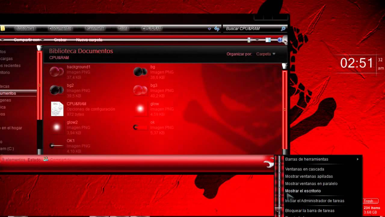 Como Crear Skin Para Rainmeter Youtube