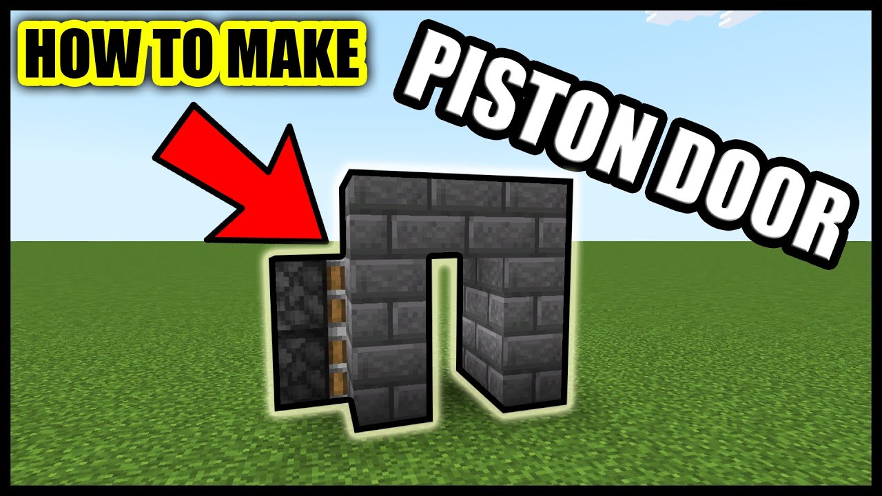 How To Make A Piston Door In Minecraft Easy Youtube