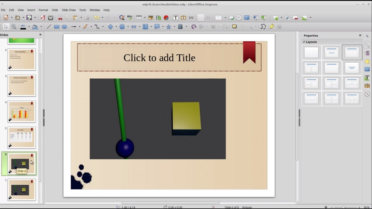 Impress 16 Insert Audio Video Youtube