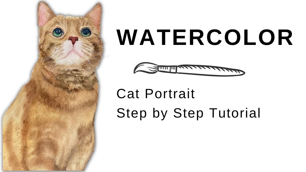 Watercolor Cat Tutorial Youtube