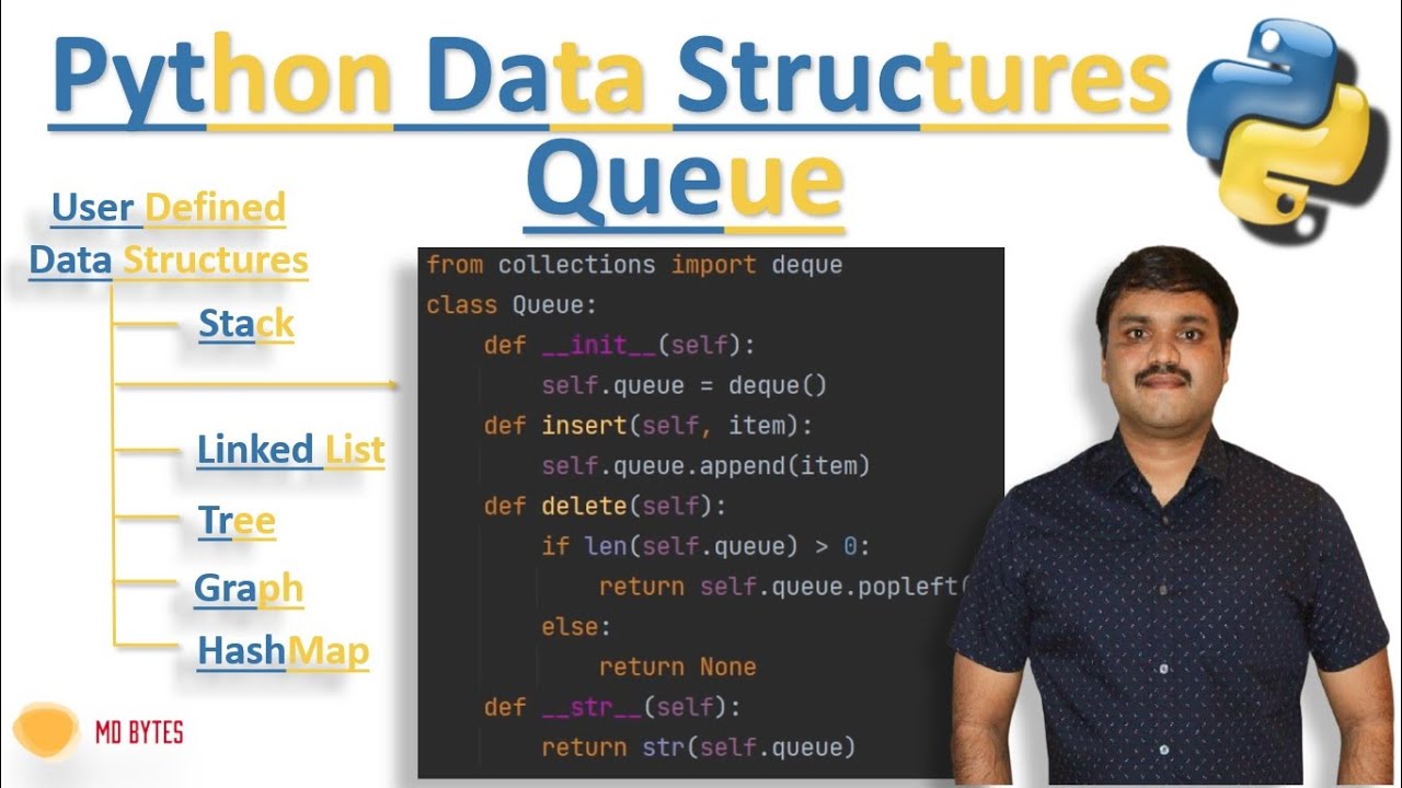 Python Queue Python Data Structures Tutorial Youtube