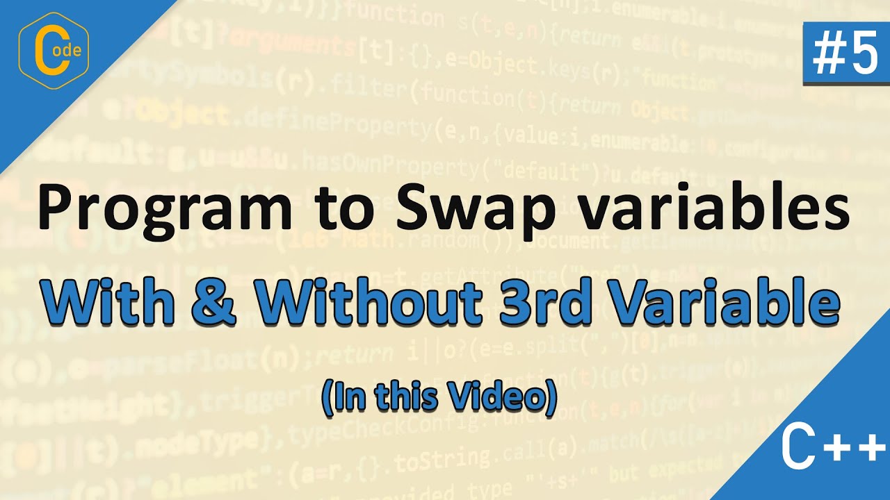 C Program To Swap Variables Without Using 3rd Variable With 3rd