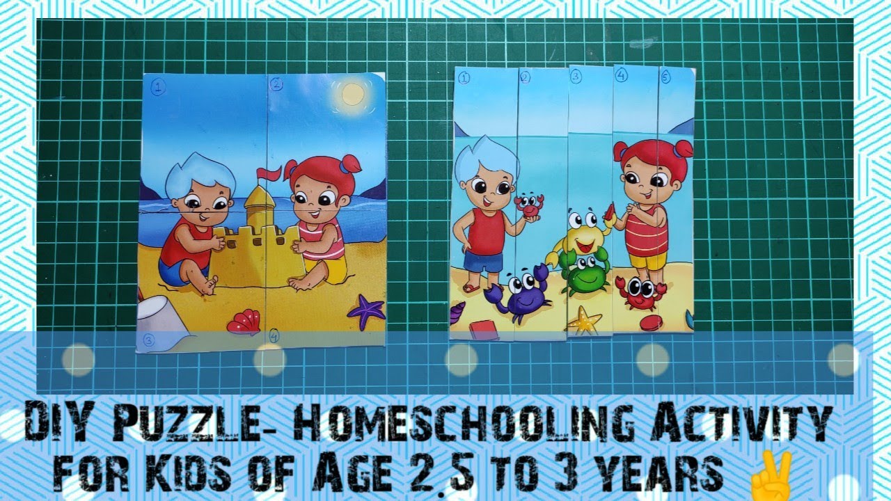 Diy Puzzle For Toddlers Homeschooling Activity For Kids Of Age 2 5 3