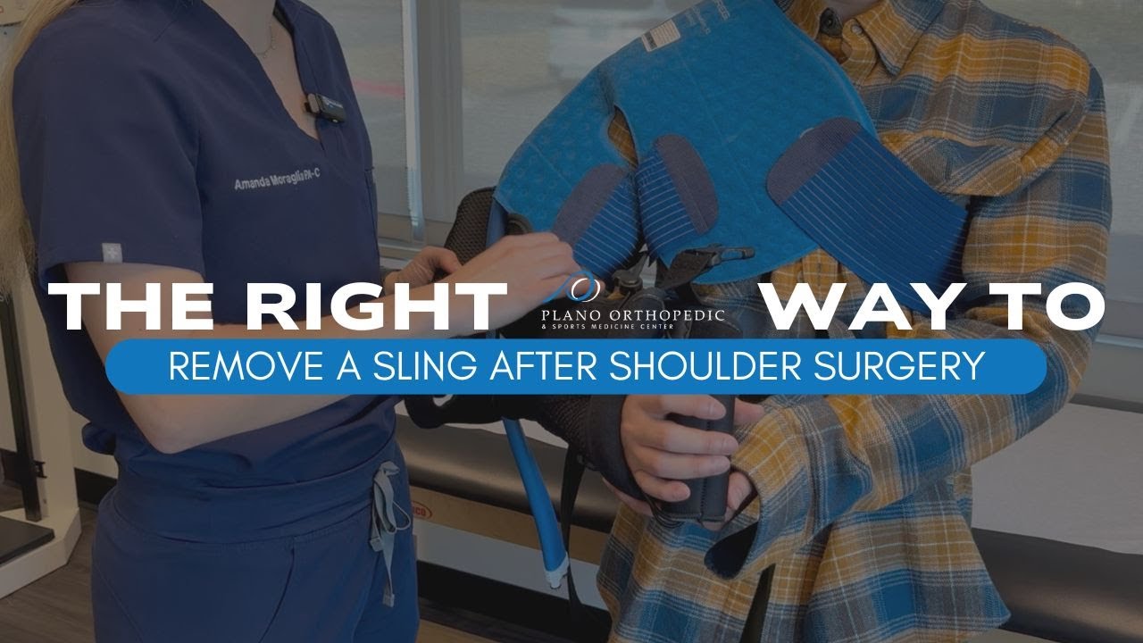 Dr Michael Howard Demonstrates The Right Way To Remove A Sling After