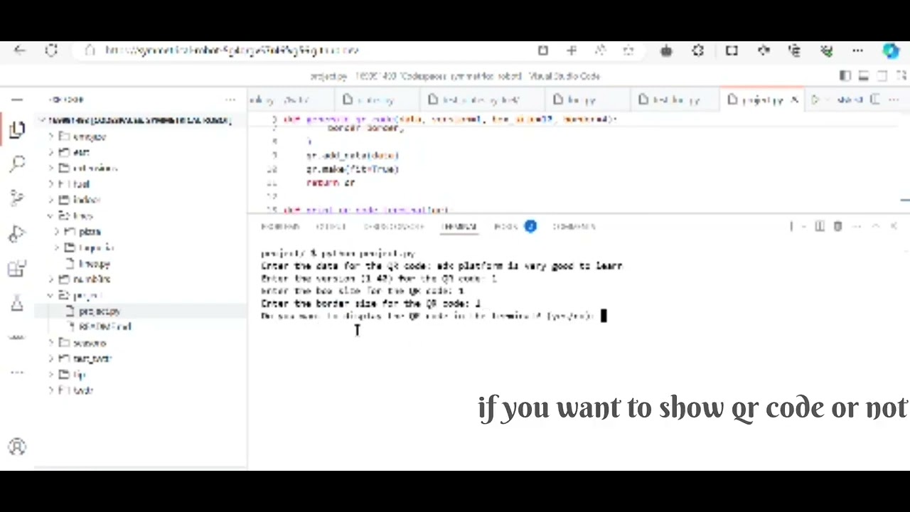 Cs50 Final Project Qr Code Generator Youtube