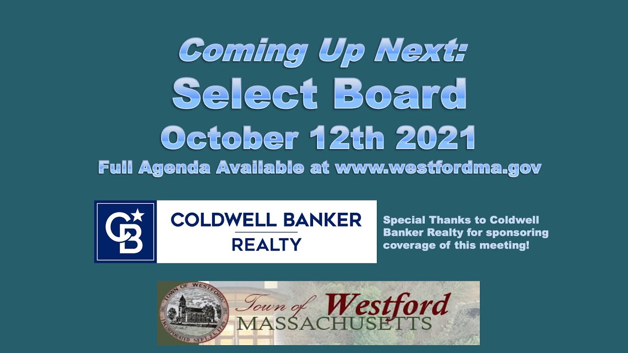 Westford Ma Select Board October 12th 2021 Youtube
