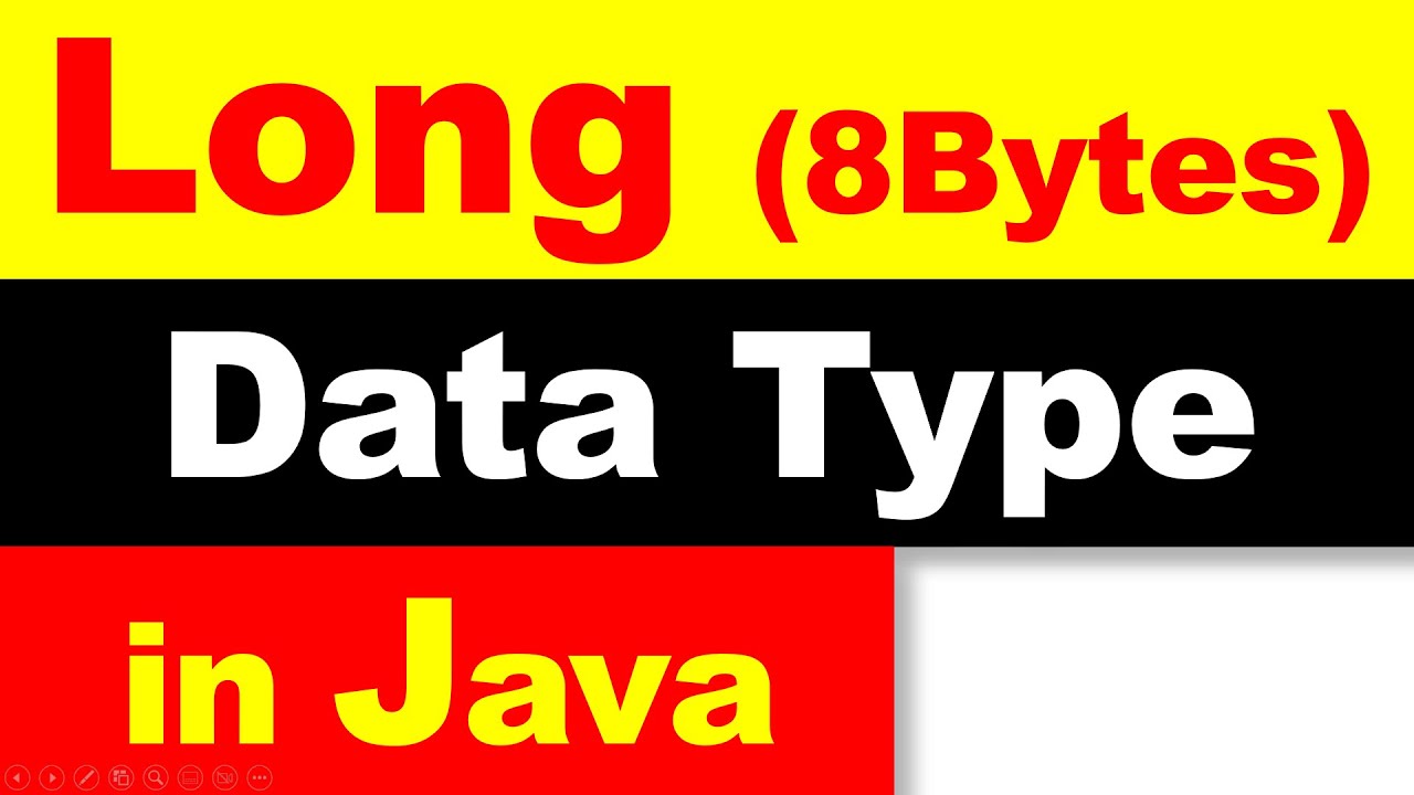 Long Data Type In Java Youtube
