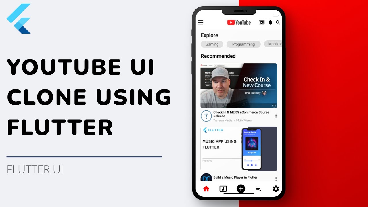 Flutter Ui Clone Ui Using Flutter Youtube