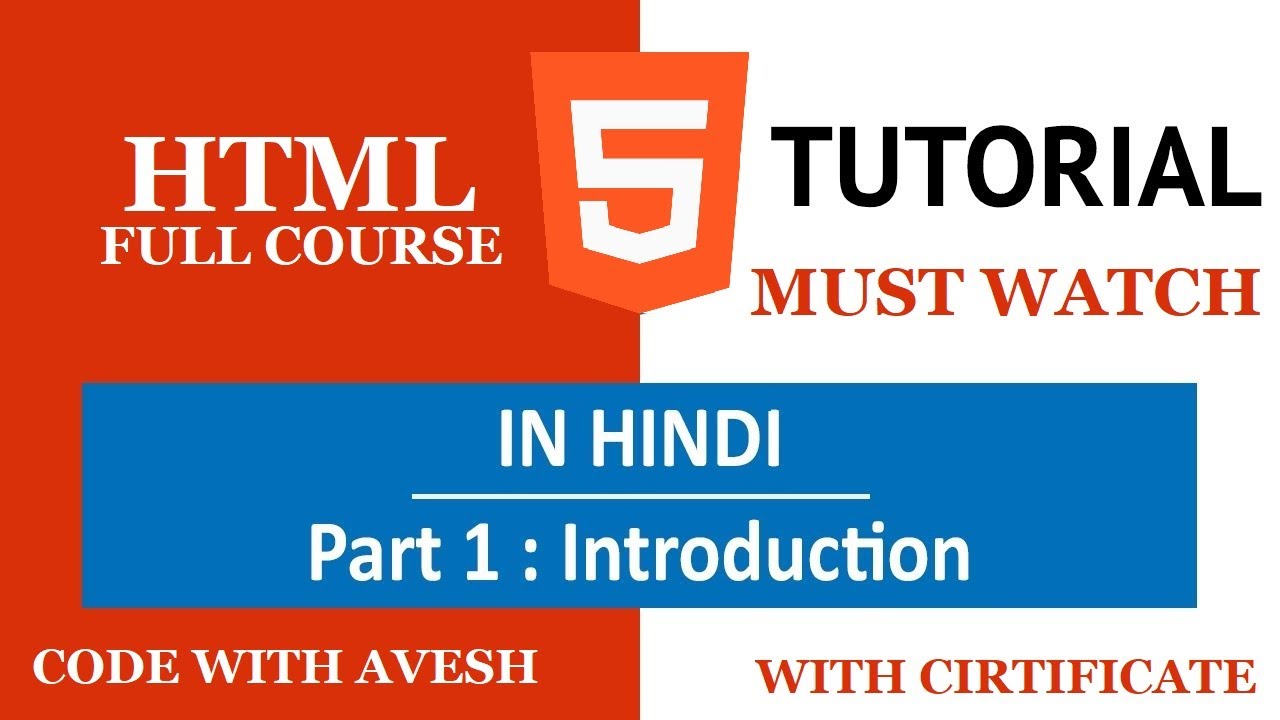 Html Introduction In Hindi Part 1 Html Full Course In Hindi By Code