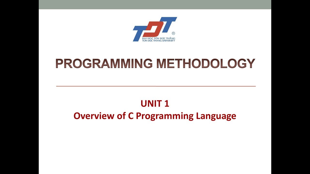 Cs501042 Programming Methodology Chapter 1 Youtube