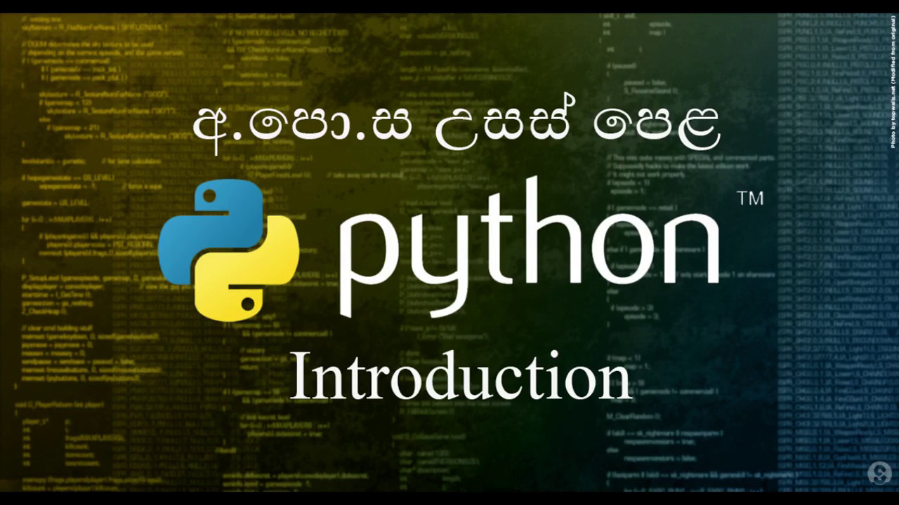 00 Introduction а а ђа їа а а ља ђа а ё Python Sinhala Youtube